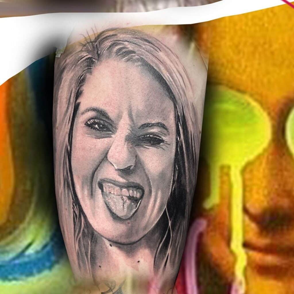 Tetování portrét ženy na paži | Tetovani.cz