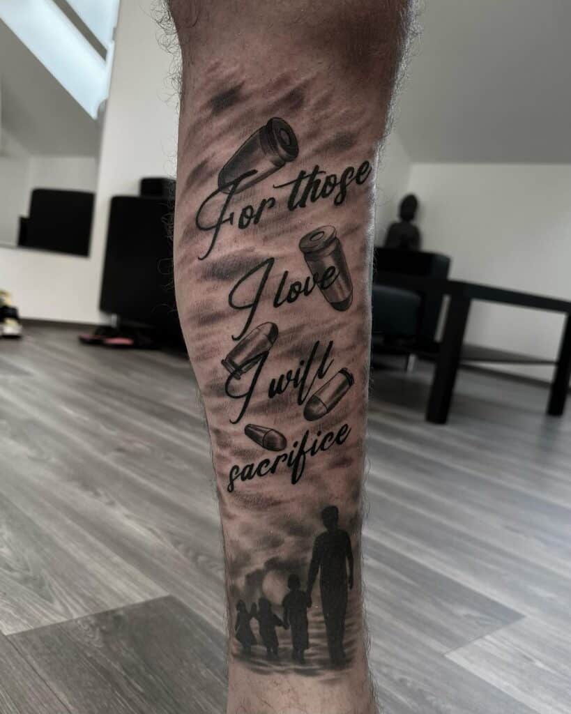 Tetování rodina, děti, nápisy, citáty na lýtko | Tetovani.cz