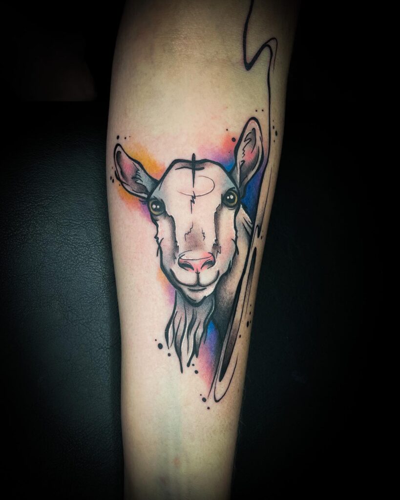 Tetování symbol zvíře koza na předloktí | Tetovani.cz