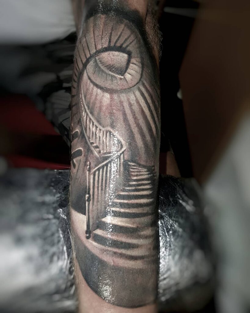 Tetování symbol života, schody na předloktí | Tetovani.cz